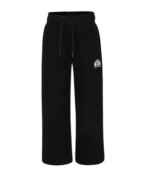 MSGM Logo-print Cotton Track Pants - Black