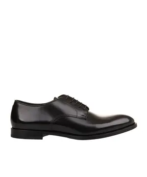 DOUCAL'S Almond Toe Derby With Lace Up Fastening - Black