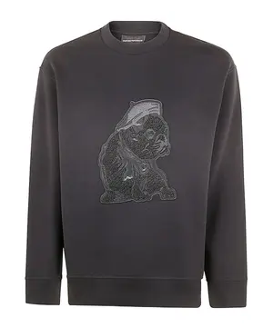 Emporio Armani Dog-patch Jersey Sweatshirt - Black