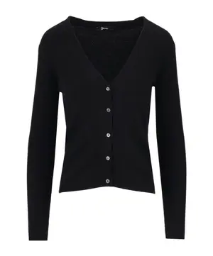 Lela Rose V-neck Cardigan - Black