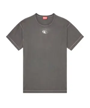 DIESEL® Oval-d Cotton T-shirt - Grey