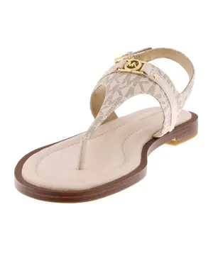 Michael Kors Mandy Signature Logo T-strap Sandals