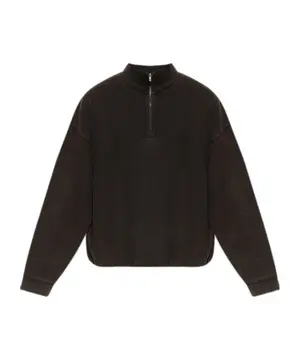 REPRESENT Zippered Stand-up Collar Sweatshirt - Brown