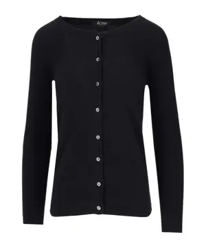 Lela Rose Long-sleeve Button-up Cardigan - Black