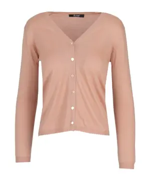 Lela Rose Knitted V-neck Cardigan - Nude