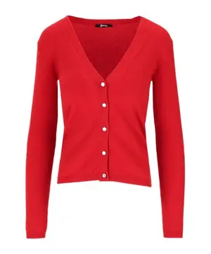 Lela Rose Long-sleeve Knitted Cardigan - Red