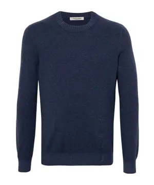 GRAN SASSO Ribbed Details Crew Neck Jumper