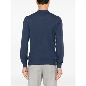 GRAN SASSO Ribbed Details Crew Neck Jumper