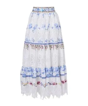 Camilla All About That Lace Linen Midi Skirt