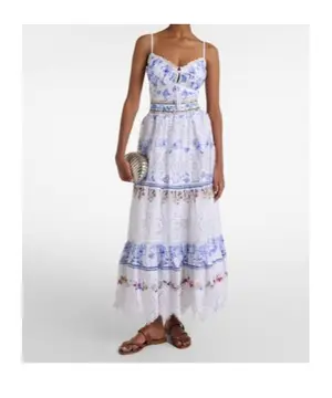 Camilla All About That Lace Linen Midi Skirt