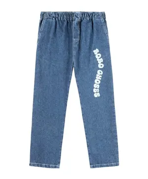 BOBO CHOSES Wavy Logo Jeans - Blue