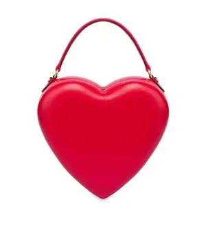 Moschino Heart-shaped Leather Tote Bag - Red