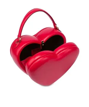 Moschino Heart-shaped Leather Tote Bag
