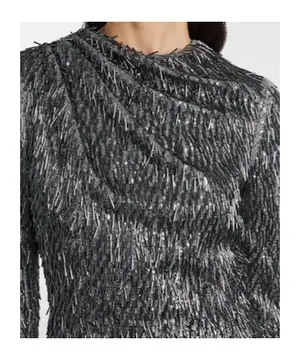 Erdem Sequined Draped Maxi Dress