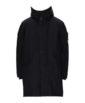 Stone Island Long Down Parka - Black