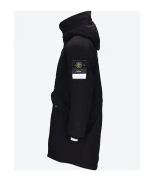Stone Island Long Down Parka - Black