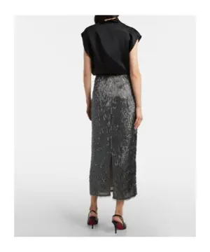 Erdem Sequined High-rise Pencil Skirt