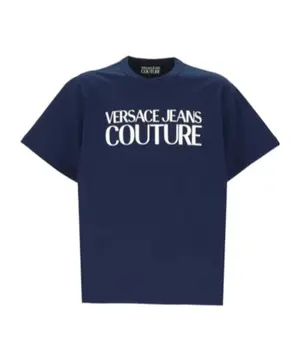 Versace Logo Printed Crewneck T-shirt
