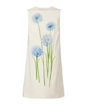 Oscar De La Renta Floral Wool-blend Minidress