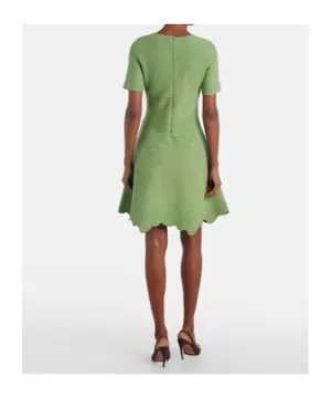 Oscar De La Renta Ivy Cutout Embroidered Flared Minidress