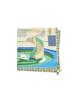 Tory Burch The Pool Silk Square Scarf