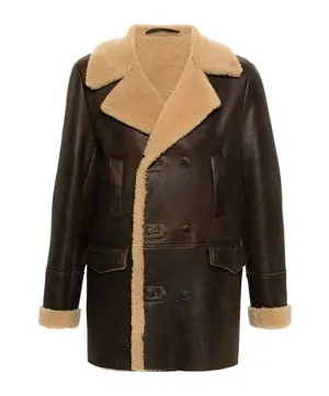 SALVATORE SANTORO Shearling Trim Jacket - Black