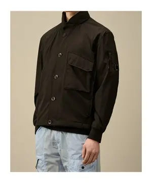 C.P. COMPANY Logo Plaque Hooded Jacket