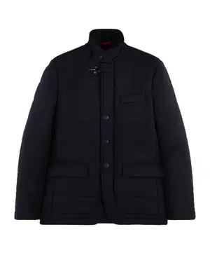 FAY Quilted Jacket With Iconic Toggle Closure - Black