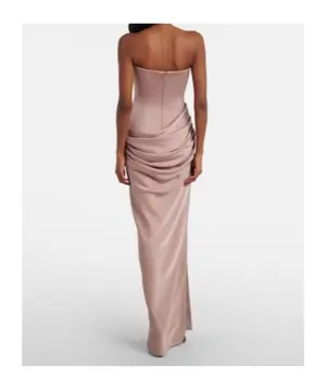 Alex Perry Draped Satin Corset Gown