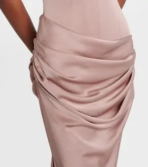 Alex Perry Draped Satin Corset Gown
