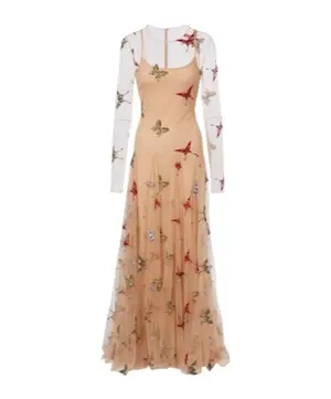 Blumarine Patch-applique Maxi Dress - Nude