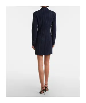 Ralph Lauren Striped Double-breasted Wool Blazer Dress