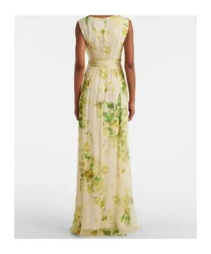 Erdem Floral Silk Creponne Gown
