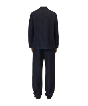 Closed Notch-lapel Patch-pocket Denim Jacket