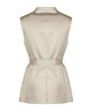 SEMICOUTURE Belted Sleeveless Jacket