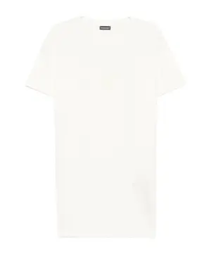 Emporio Armani Logo-embroidered T-shirt Dress - White