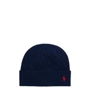 Ralph Lauren Polo Classic Logo Embroidered Beanie - Navy