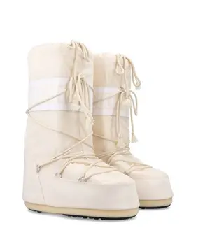 Moon Boot Icon Logo Lace-up High Top Boots - Beige