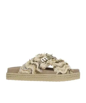 Mou Cross-strap Sandals - Nude