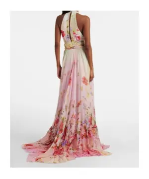 Roberto Cavalli Floral Silk Gown