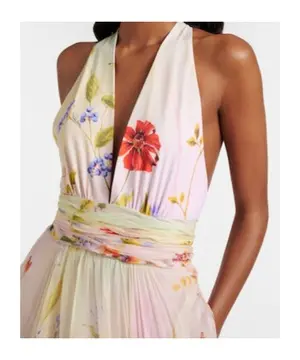 Roberto Cavalli Floral Silk Gown