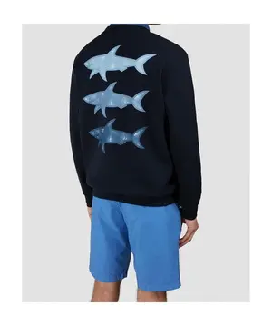 PAUL  SHARK Paul & Shark Oversized Sweatshirt With Maxi Sharks Print