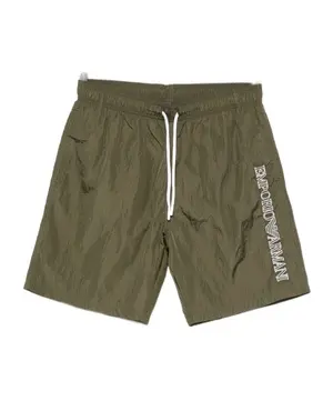 Emporio Armani Elastic Waist Swim Trunks - Green