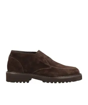 DOUCAL'S Almond Toe Slip-on Loafers - Brown