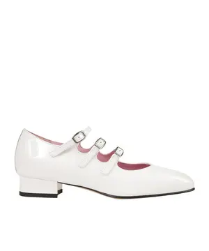 CAREL Buckle Flats - White