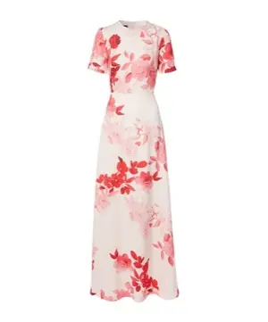Monique Lhuillier Floral Gown - Pink