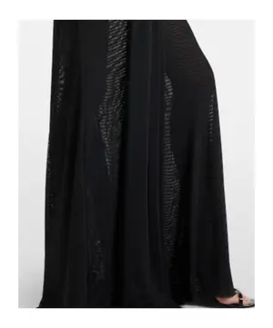 David Koma Floral-appliqué Mesh Gown