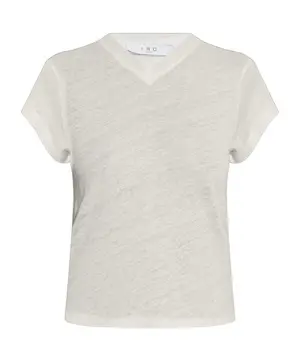 IRO PARIS V-neck Top With Piping Detail - White