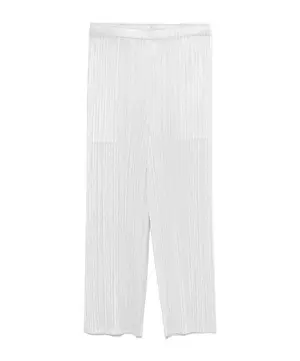 PLEATS PLEASE BY ISSEY MIYAKE Elasticated Waistband Trousers - White