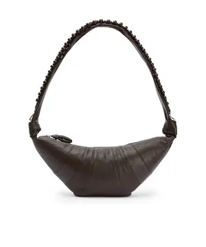 LEMAIRE Pearls Medium Croissant Bag - Brown